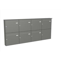 HUBER Aufputzbriefkastenanlage in RAL DB703 7-fach mit 2ten...