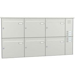 ONZO Aufputzbriefkastenanlage mit Sprechsieb in DB703 6-fach mit...
