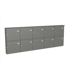 HUBER Aufputzbriefkastenanlage in RAL 7016 10-fach mit 2ten...
