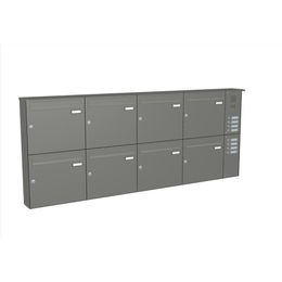HUBER Aufputzbriefkastenanlage mit Sprechsieb in DB703 8-fach mit...