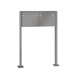Renz Basic B freistehende 2-fach in RAL 9007 mit Fu&szlig;platten mit...