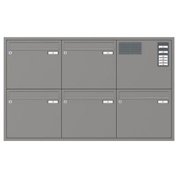 Renz Basic B Briefkastenanlage Unterputz 5-fach mit Sprechfeld in...