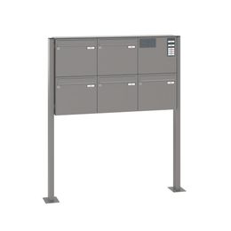 Renz Basic B freistehende Briefkastenanlage 5-fach mit Sprechfeld...