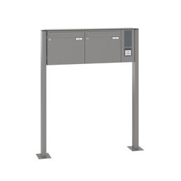 Renz Basic B freistehende Briefkastenanlage 2-fach mit Sprechfeld...