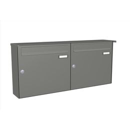 HUBER Aufputzbriefkastenanlage in RAL 7016 2-fach mit 2ten...