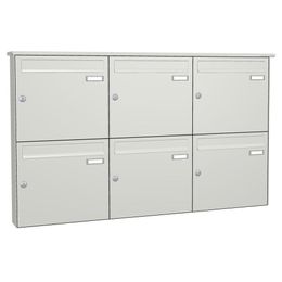 ONZO Aufputzbriefkastenanlage in RAL 7016 6-fach
