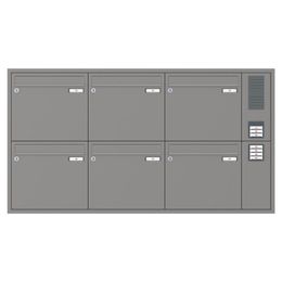 Renz Basic B Briefkastenanlage Unterputz 6-fach mit Sprechfeld in...