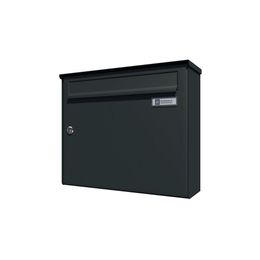 JU Aufputzbriefkasten in RAL 7016 mit 2ten Namensschild