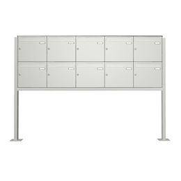 ONZO 10er freistehende Briefkastenanlage in RAL 9007 mit 2ten...