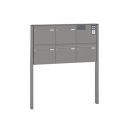 Renz Basic B freistehende Briefkastenanlage 5-fach mit Sprechfeld...