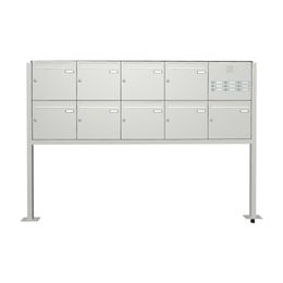 ONZO 9er freistehende Briefkastenanlage mit Sprechfeld in RAL 9007...