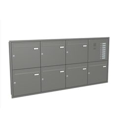Huber 7er Unterputz-Briefkastenanlage in RAL 9016 mit Sprechsieb &...
