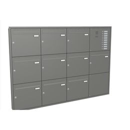 Huber 9er Unterputz-Briefkastenanlage in RAL 9016 mit Sprechsieb &...