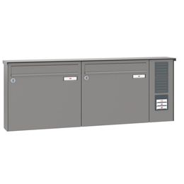 Renz Basic B Briefkastenanlage Aufputz 2-fach mit Sprechfeld in DB703