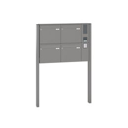 Renz Basic B freistehende Briefkastenanlage 4-fach mit Sprechfeld...