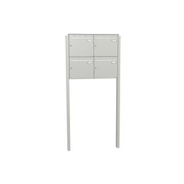 ONZO 4er freistehende Briefkastenanlage in RAL 9007 mit Soft...