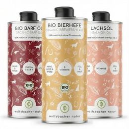 Wolfsbacher Natur Futter&ouml;l Set 3 x 1 Liter