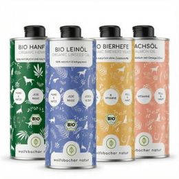 Wolfsbacher Natur Futter&ouml;l Set 4 x 1 Liter