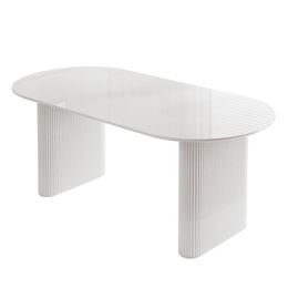 Lookway Esstisch, Wei&szlig;, Holzwerkstoff, 180x75x90 cm, Esszimmer, Tische, Esstische