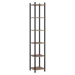 VICCO Eckregal, Eiche, Anthrazit, Holzwerkstoff, Rechteckig, 30x163.5x30 cm, Wohnzimmer, Regale, B&uuml;cherregale
