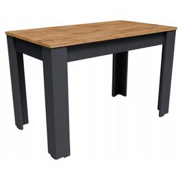 Tisch, Graphit, Eiche Wotan, Holzwerkstoff, 110x72.6x60 cm, Esszimmer, Tische, Esstische