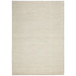 Linea Natura Handwebteppich Loop, Beige, Textil, Struktur, rechteckig, 90x160 cm, AZO-frei, Handmade in India, pflegeleicht, leicht zusammenrollbar, Teppiche & B&ouml;den, Teppiche, Moderne Teppiche