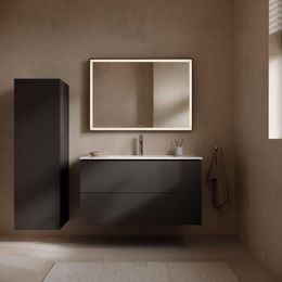 Duravit L-Cube Waschtischunterbau LC624204949 Graphit Matt, 102x55,5x48,1cm, 2 Schubladen