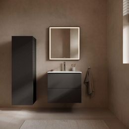 Duravit L-Cube Waschtischunterbau LC624004949 Graphit Matt, 62x55,5x48,1cm, 2 Schubladen