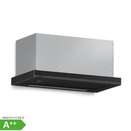 Klarstein Velaire ausfahrbare Dunstabzugshaube 60 cm Edel, minimalistisch, kraftvoll EEC A++ 891 m&sup3;/h Schwarz