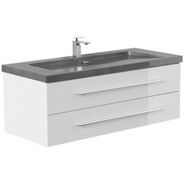 Posseik Badm&ouml;bel Granit G654 YAMO 130 cm 1 Hahnloch SoftClose in versch. Ausf&uuml;hrungen