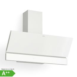 Klarstein Velaire Dunstabzugshaube Edel, minimalistisch, kraftvoll Energieklasse A++ 820 m&sup3;/h 90 cm Wei&szlig;