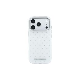 Karl Lagerfeld IML Strass Allover iPhone 18 Pro / 17 Pro Wei&szlig;