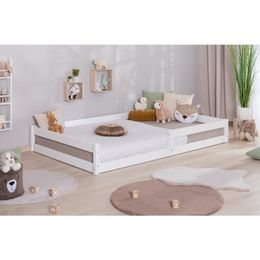 Ticaa Bodenbett &bdquo;Emi&ldquo;, Kinderbett, Jugendbett, Schlafzimmer, Kinderzimmer