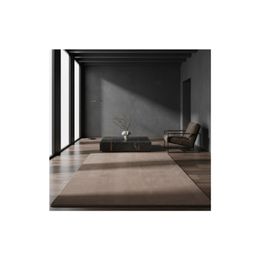 KADIMA DESIGN Teppich Kurzflor Waschbar ISAR in Mokka, einfarbig, 200 x 280 cm