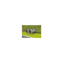 Greemotion Gartenm&ouml;bel-Set, 5-teilig, Ausziehtisch, Klappsessel, Textilene, Glas-Keramik-Tischplatte, anthrazit, f&uuml;r 4 Personen