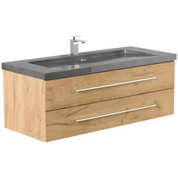 Posseik Badm&ouml;bel Granit G654 YAMO 130 cm 1 Hahnloch SoftClose in versch. Ausf&uuml;hrungen
