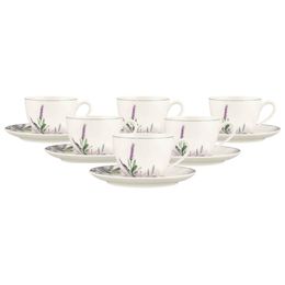 Seltmann Weiden Kaffeetassen mit Untertassen Savona Provence 270 ml 6er Set