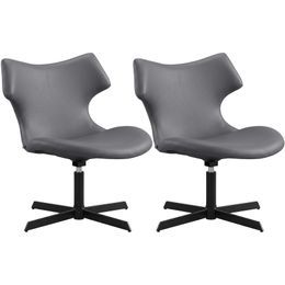 CLP Loungest&uuml;hle 2er Set gepolstert mit Lehnen Welland, Relaxsessel 360&deg; drehbar, Drehst&uuml;hle in Lederoptik, bis 135 kg belastbar
