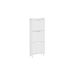 sobuy Schuhschrank 3 T&uuml;ren Wei&szlig; 50x19x131cm Modern
