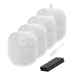 Zedar Filter Katzenbrunnen 4er Pack f&uuml;r WF600 Trinkbrunnen f&uuml;r Katze, Ersatzfilter f&uuml;r Katzentrinkbrunnen