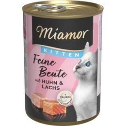 Miamor Nassfutter Feine Beute Kitten Huhn & Lachs 12x400 g