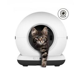 Zedar Selbstreinigende Katzentoilette mit kamera, 82L Katzenklo Selbstreinigend mit App &ndash; Inkl. Katzenklo-Matte & 3 Rollen M&uuml;llbeutel &ndash; XXL - K1200+