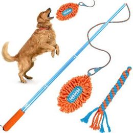 All for paws Hunde Flirt Pole Teleskopstab mit Football Seil