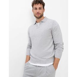 Brax Herren Strickpullover Style PASCAL platin, hellgrau, Gr. XS