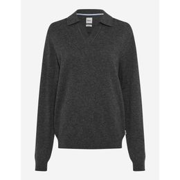 Brax Herren Strickpullover Style PASCAL cement, dunkelgrau, Gr. XL