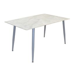m&ouml;bel direkt online 4-Fu&szlig;-Esstisch mit gro&szlig;er Steinplatte 140x80 cm