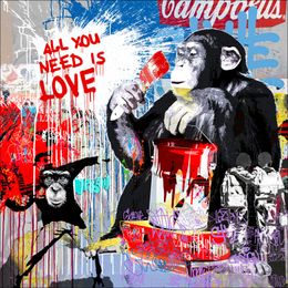 Pro Art Glasbild PAINTING MONKEY