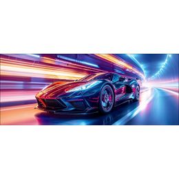 Pro Art Glasbild NEON CAR