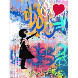 Pro Art Glasbild GRAFFITI RED BALLOON