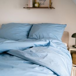 BRUNO Bettw&auml;sche in Blau | Made in Portugal | Hautfreundlich & schadstoffgepr&uuml;ft gem&auml;&szlig; &Ouml;ko-Tex Standard 100